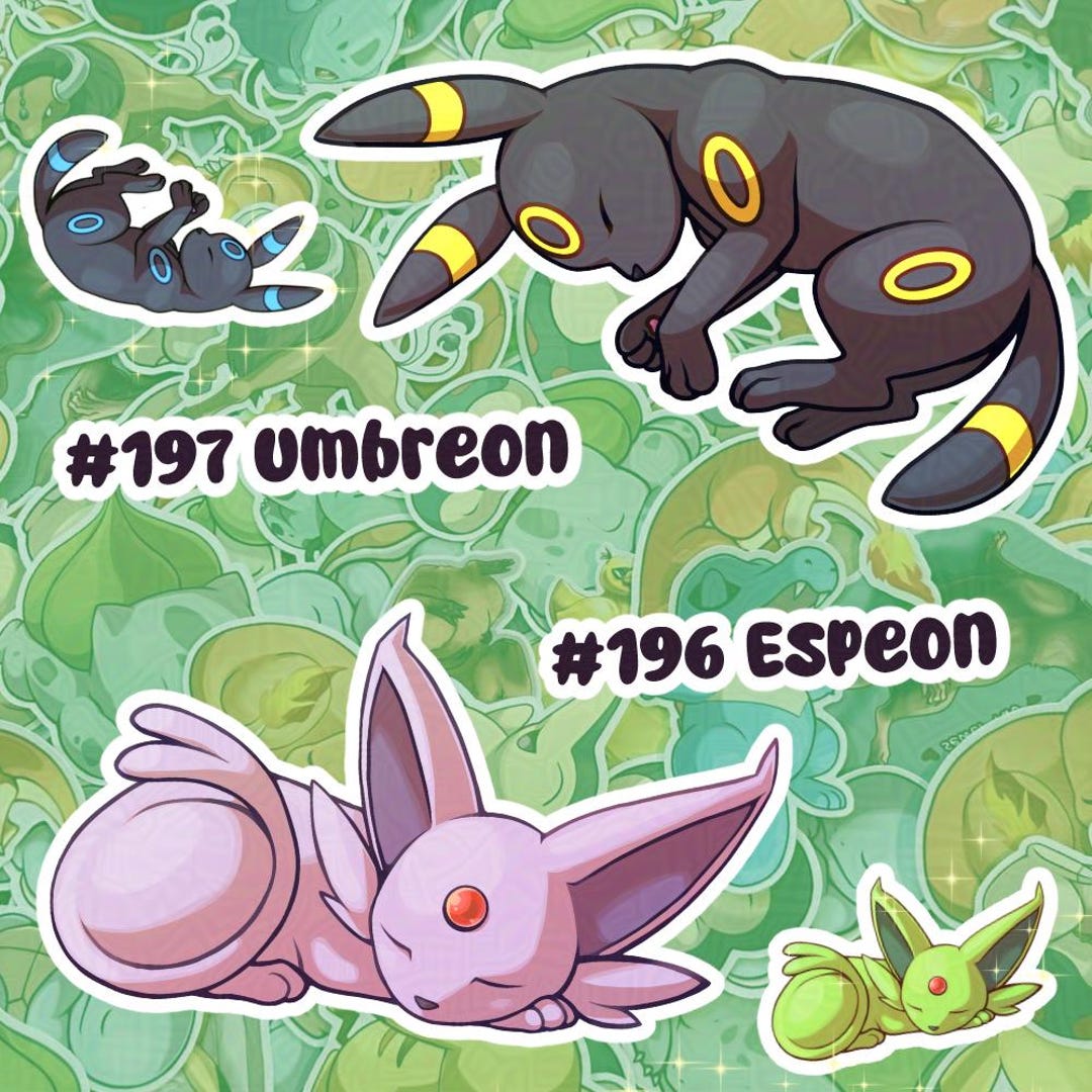 Sleeping Moon and Sun Foxes Glossy Vinyl Sticker, Video Game Inspired ...