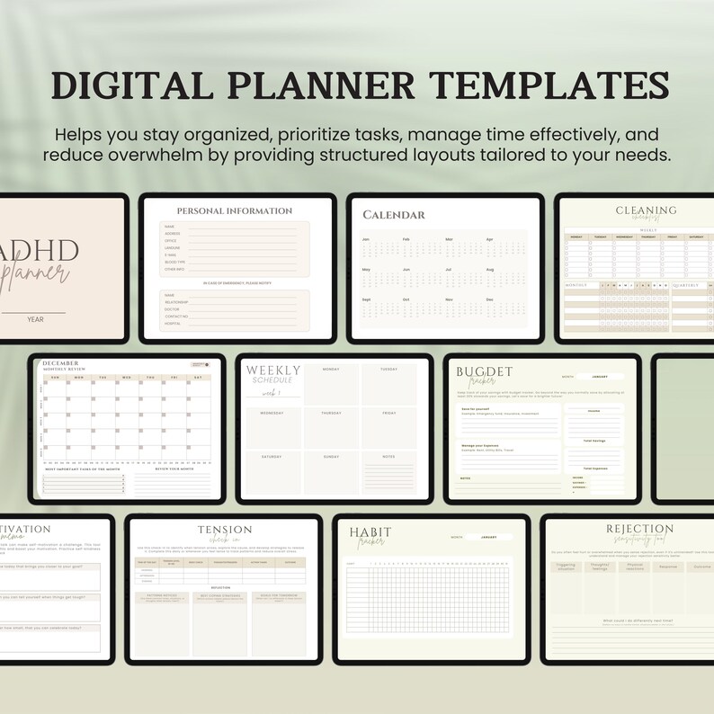 Minimalist Digital Planner, Daily Weekly Monthly Planner, Goodnotes ...