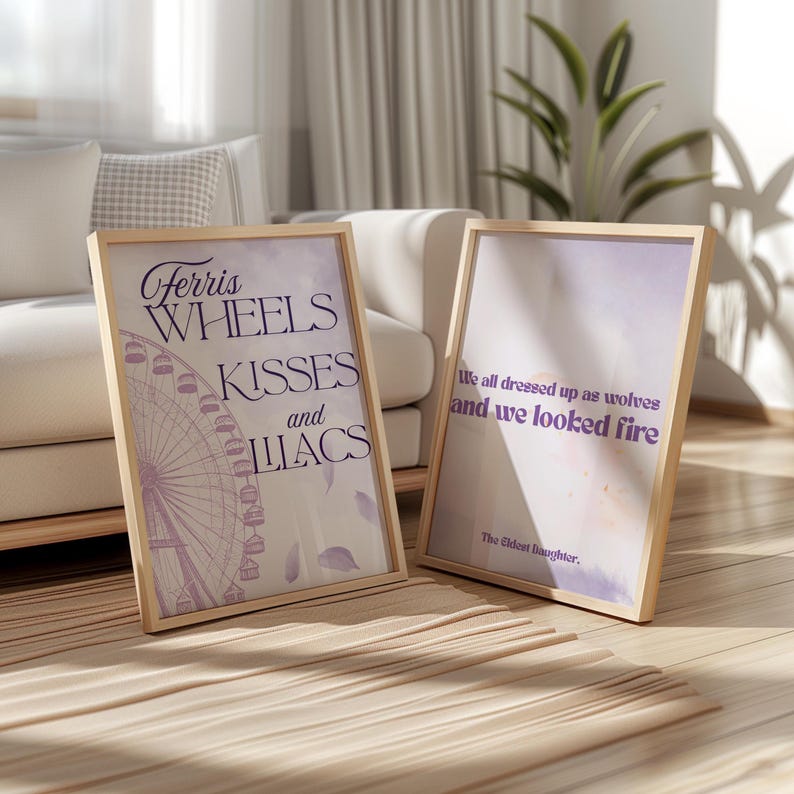 Eldest Daughter Prints: Ferris Wheels, Lilacs - Set of 2 (digital ...