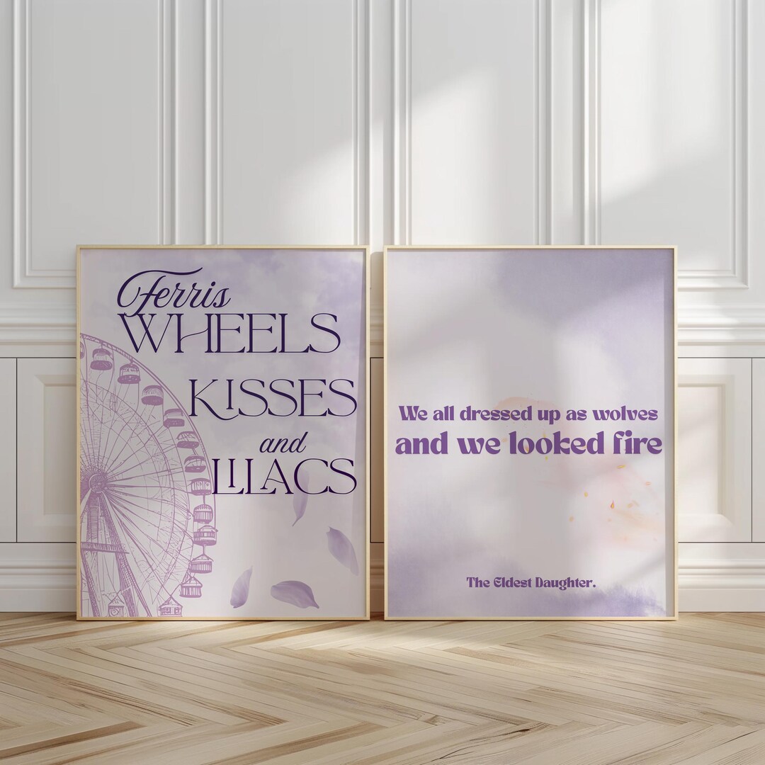 Eldest Daughter Prints: Ferris Wheels, Lilacs - Set of 2 (digital ...