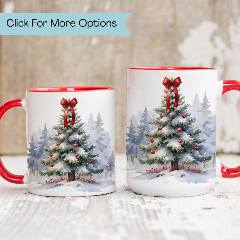 Red Christmas Mug - Etsy