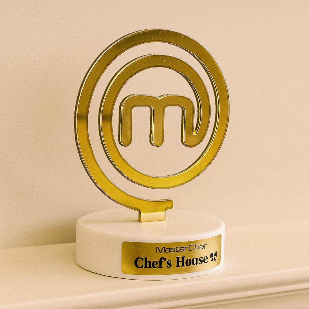 Custom Master Chef-inspired Golden Trophy - Personalized Acrylic Award ...