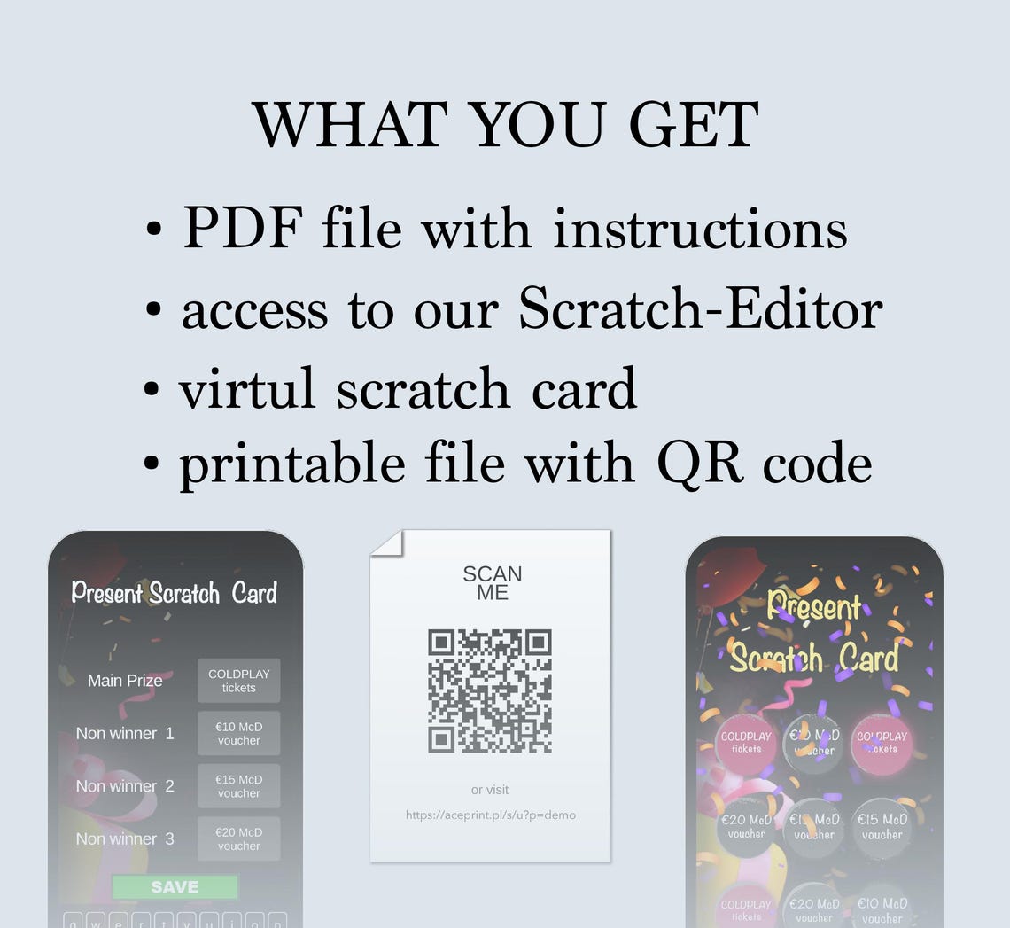 Web Custom Scratch-off Card, Ecard, Fully Customizable Prizes - Etsy