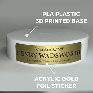 Custom Master Chef-inspired Golden Trophy - Personalized Acrylic Award ...