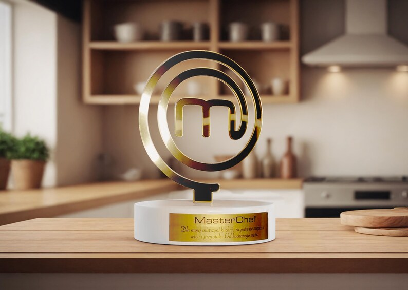 Custom Masterchef-inspired Golden Trophy Personalized Engraved Award ...