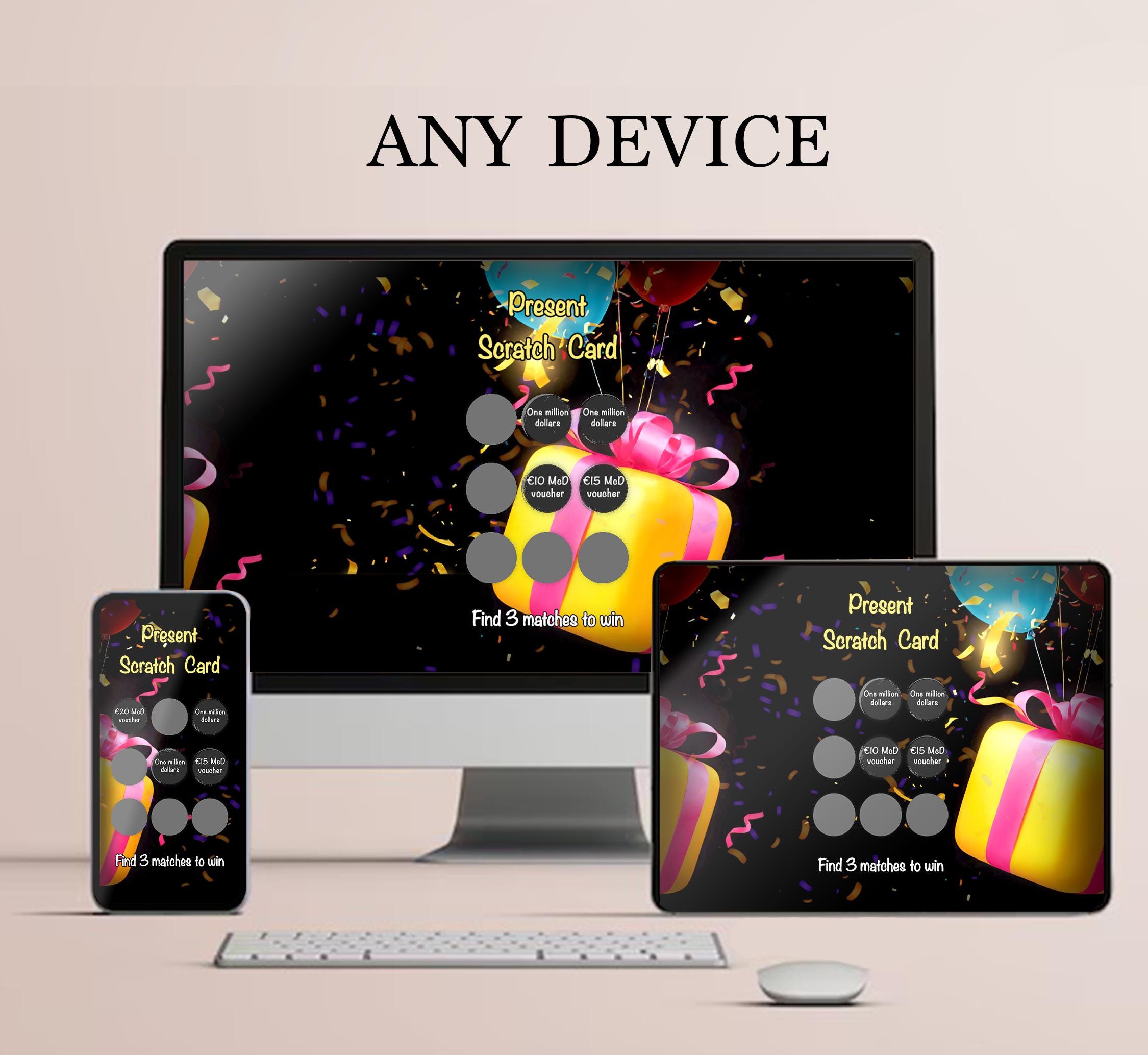 Web Custom Scratch-off Card, Ecard, Fully Customizable Prizes - Etsy