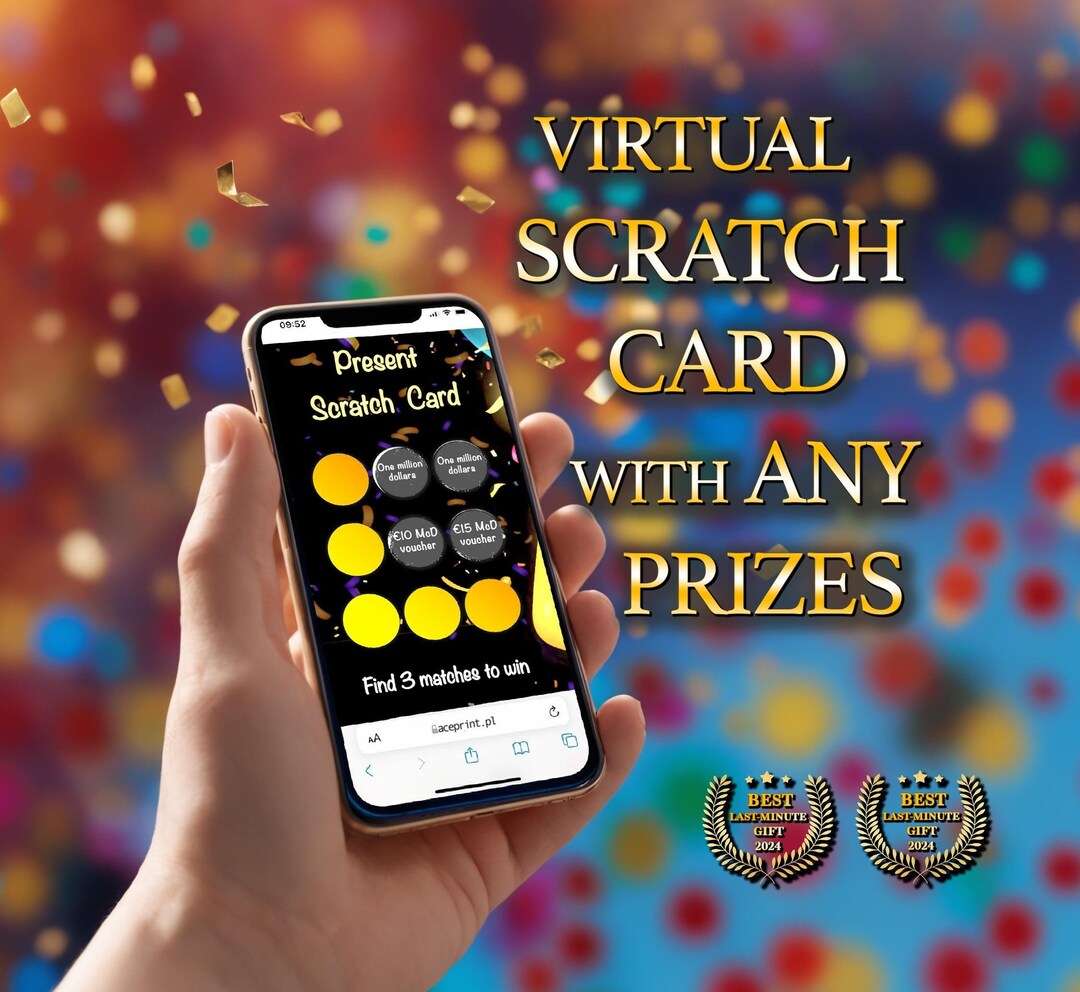 Web Custom Scratch-off Card, Ecard, Fully Customizable Prizes - Etsy