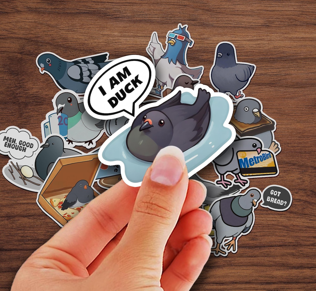 Funny Pigeon Meme Stickers Set– Waterproof and Universal, Laptop ...