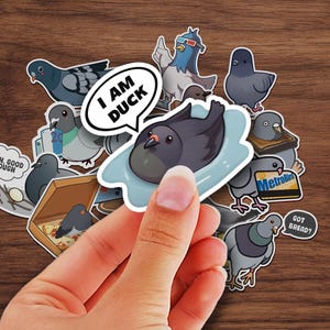 Funny Pigeon Meme Stickers Set– Waterproof and Universal, Laptop ...