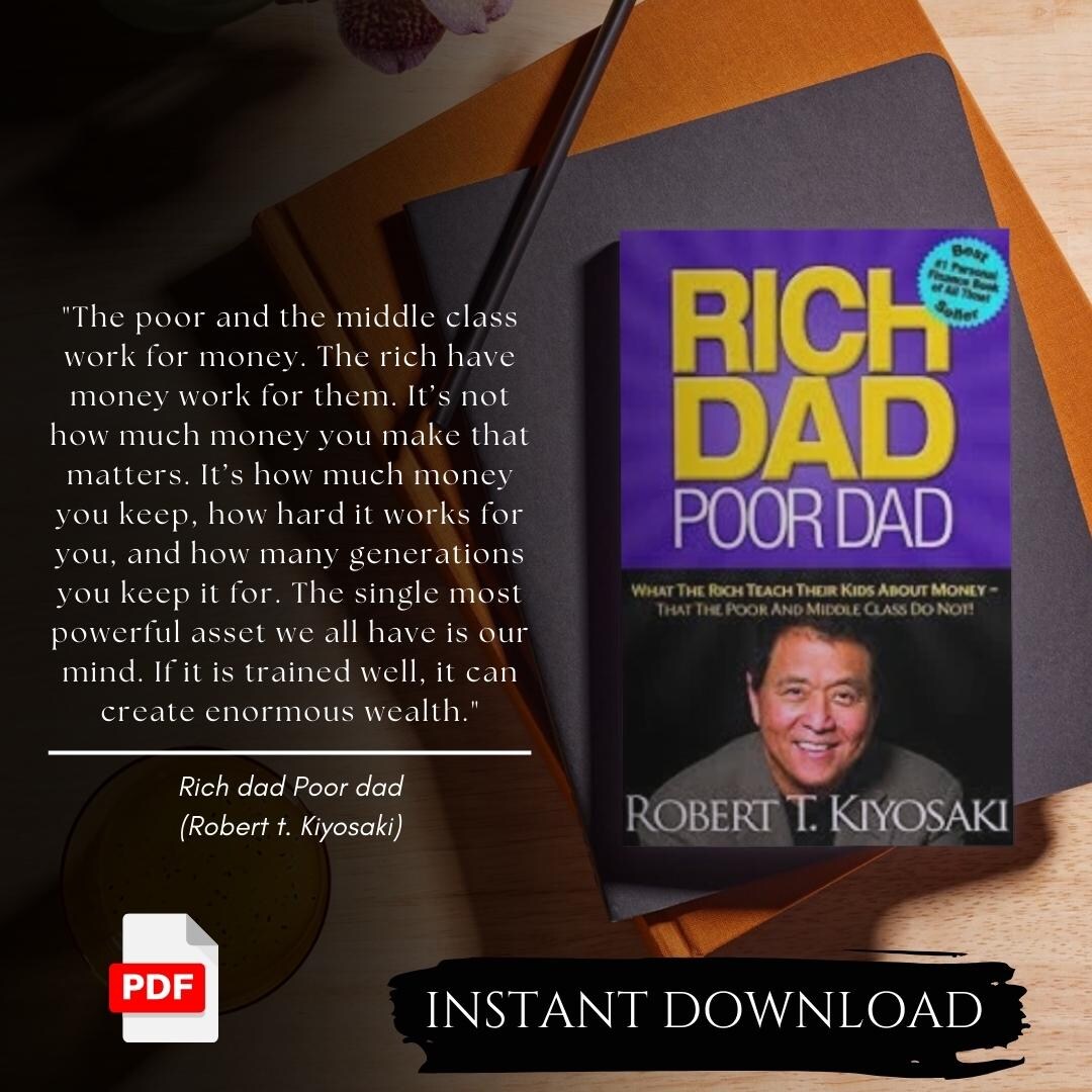 Rich Dad Poor Dad Robert T. Kiyosaki Passive Income- Ebook Pdf - Etsy