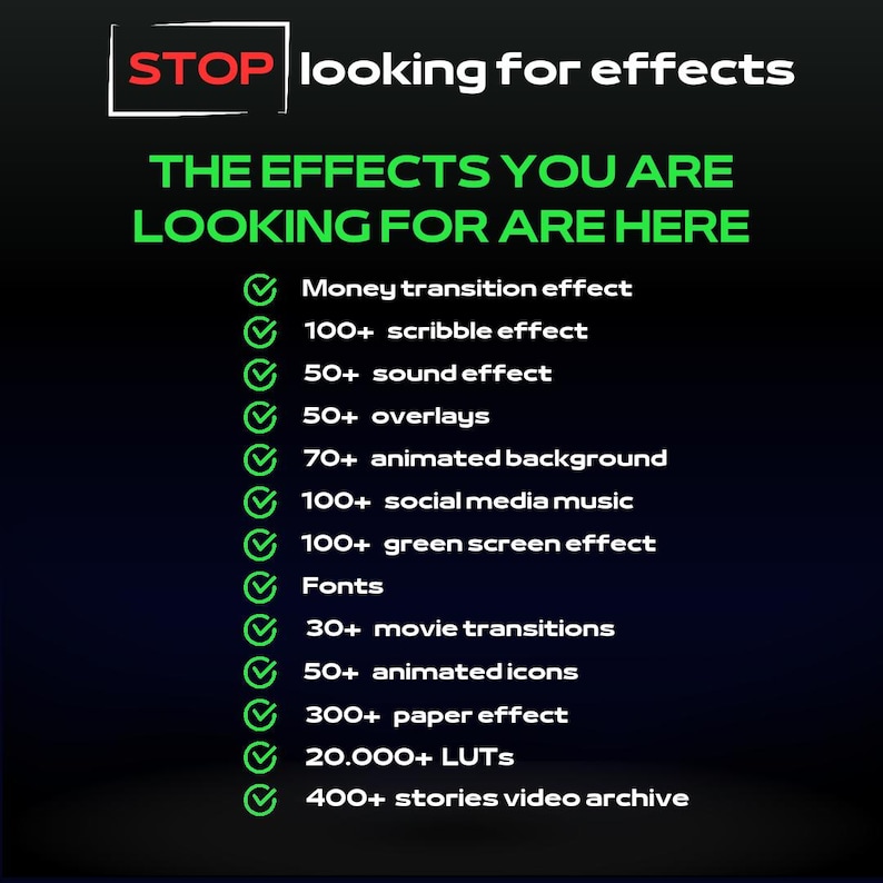 Professional Video Editing Effects Pack - Animations, Sound ...