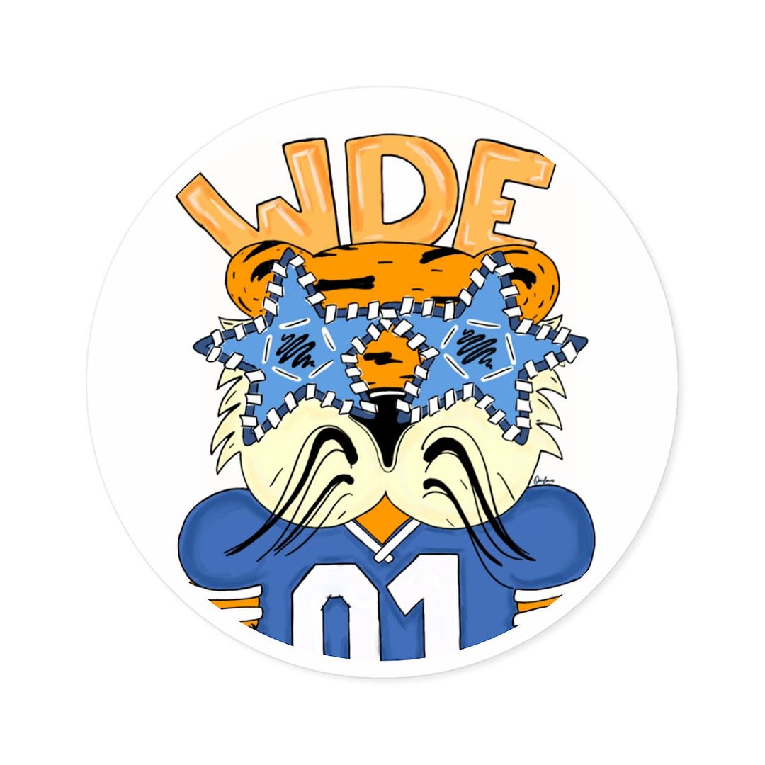 Auburn Aubie White 3 Sticker, 2 Pack - Etsy