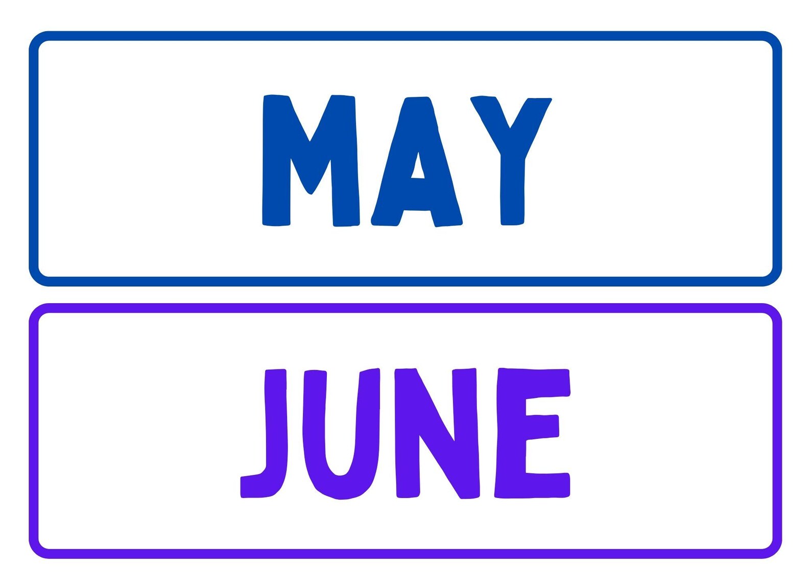 Months of the Year Flashcards Printables january to December - Etsy