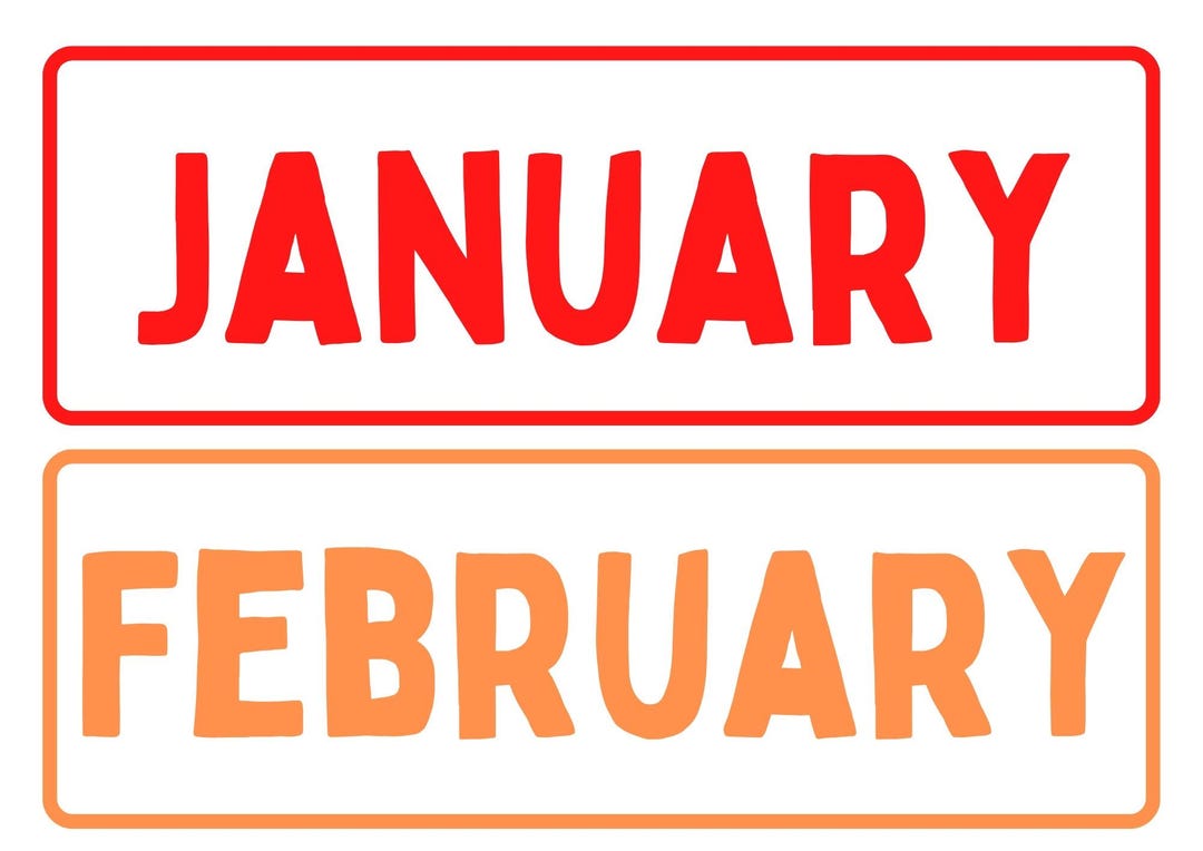 Months of the Year Flashcards Printables january to December - Etsy