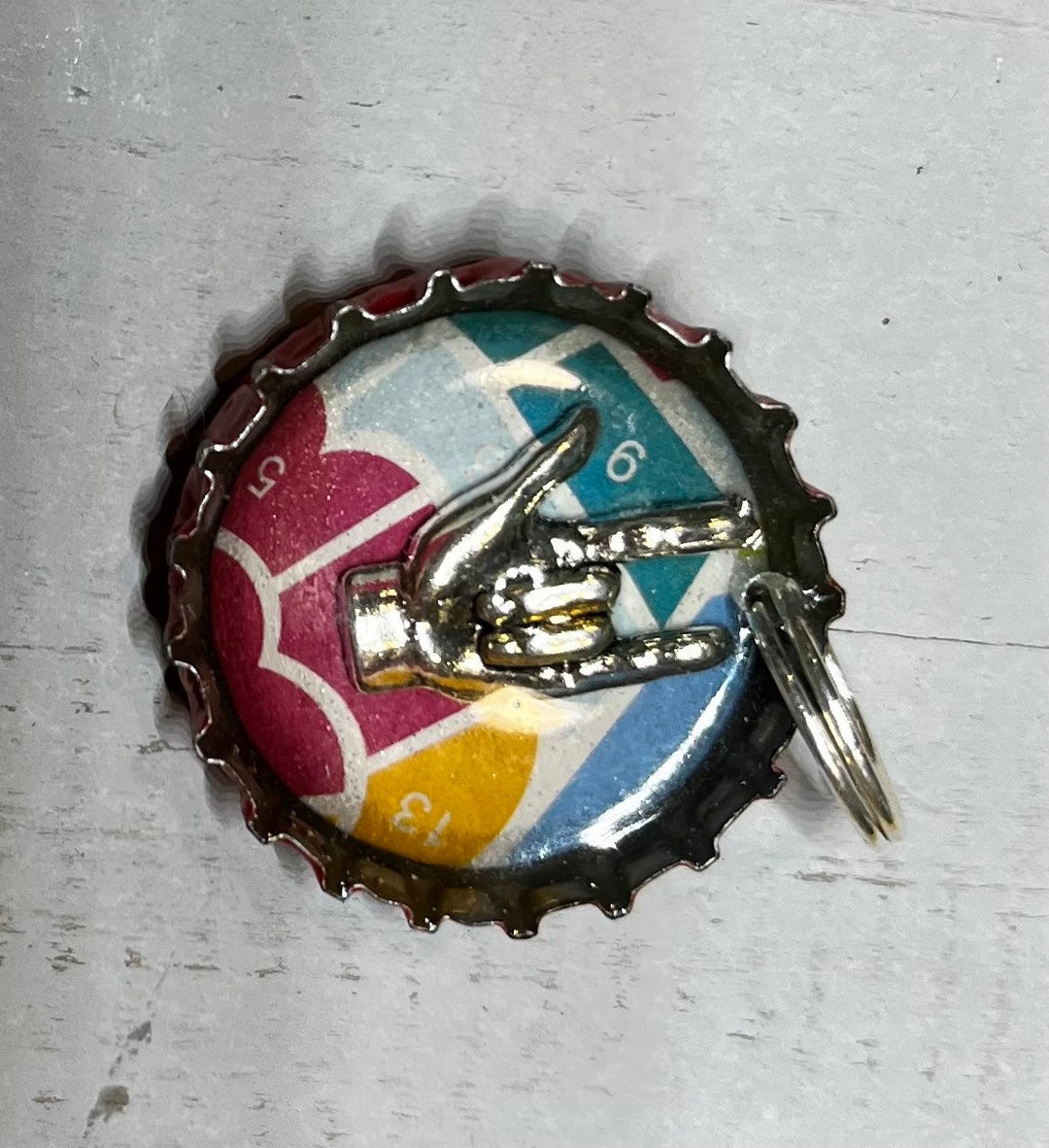 Bottle Cap Sign Language Pendant - Etsy