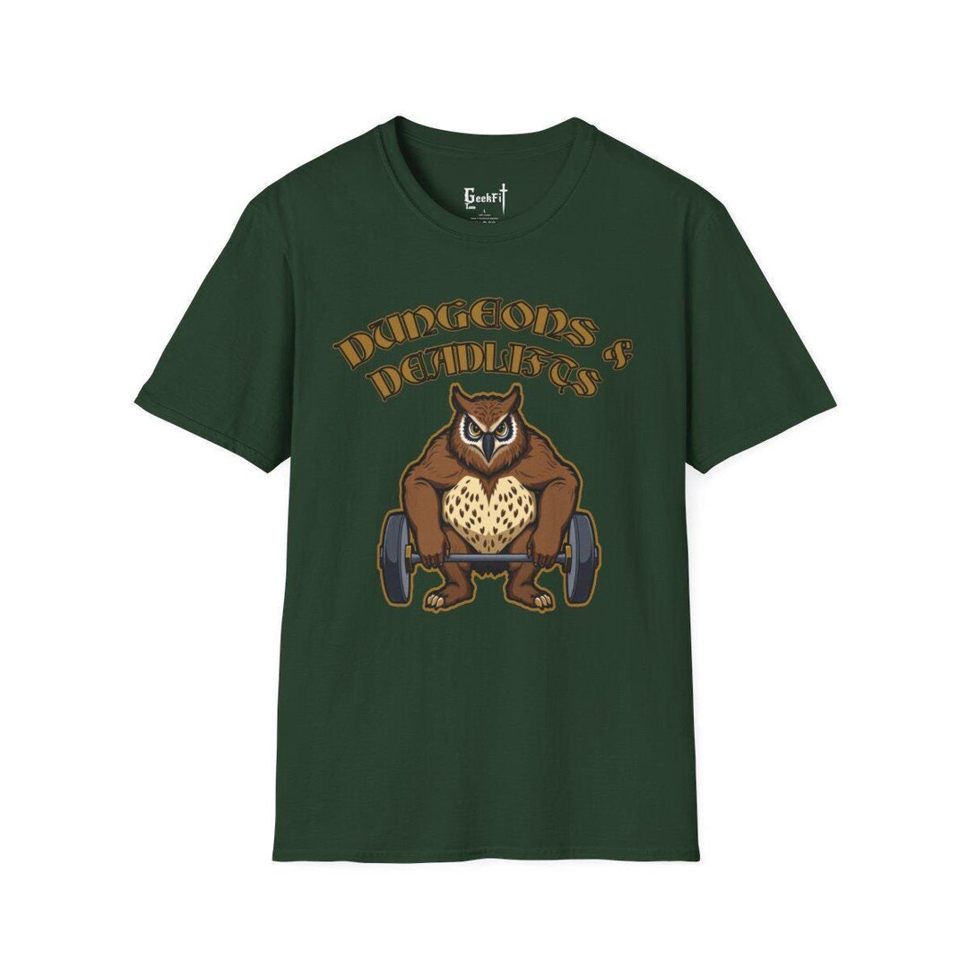 Dungeons and Deadlifts Owlbear Shirt, Dnd Weight Lifting - Etsy