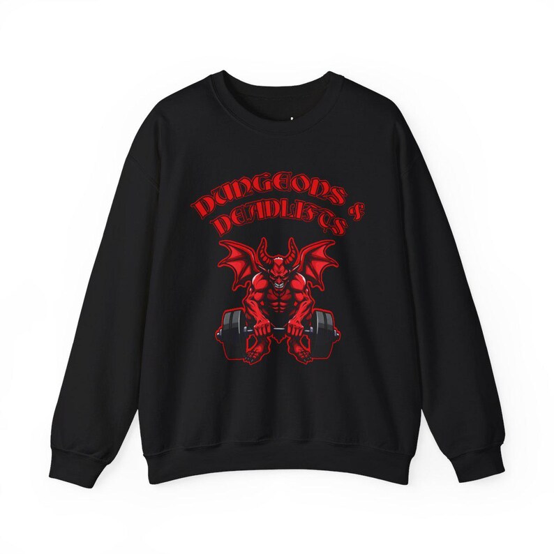 Dungeons and Deadlifts Demon Shirt, Dnd Weight Lifting Sweatshirt ...
