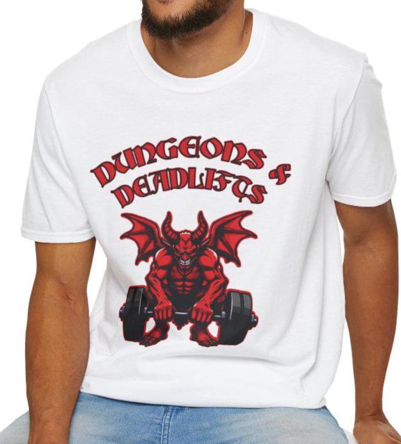 Dungeons and Deadlifts Demon Shirt, Dnd Weight Lifting Sweatshirt ...