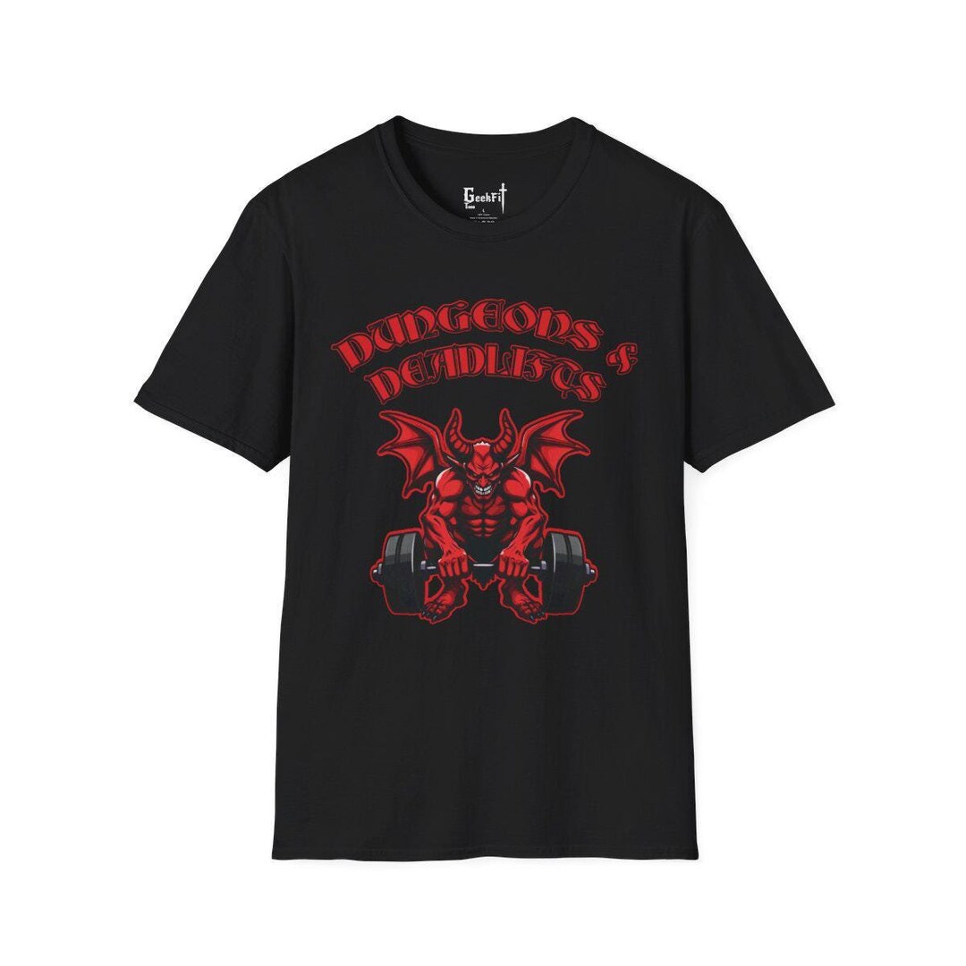 Dungeons and Deadlifts Demon Shirt, Dnd Weight Lifting Sweatshirt ...