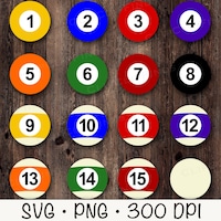 Billiards SVG Bundle, Pool Clip Art, Snooker Cut Files (digital ...