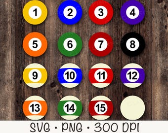 8 Ball SVG, Pool Billiards Clip Art PNG, Silhouette 8 Ball Shape ...