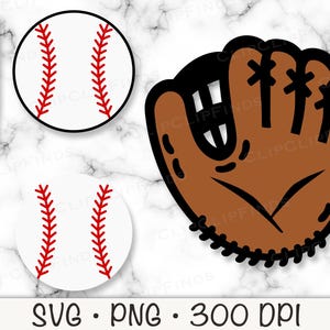 Baseball, Baseball Bat, Baseball Glove, SVG PNG, Instant Digital ...
