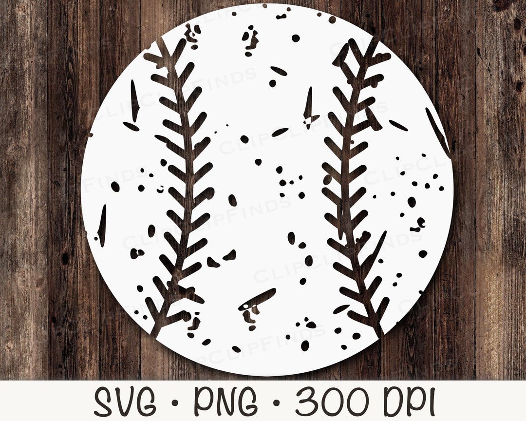 Baseball SVG, Grunge, Distressed Baseball SVG, Vintage Baseball, Vector ...