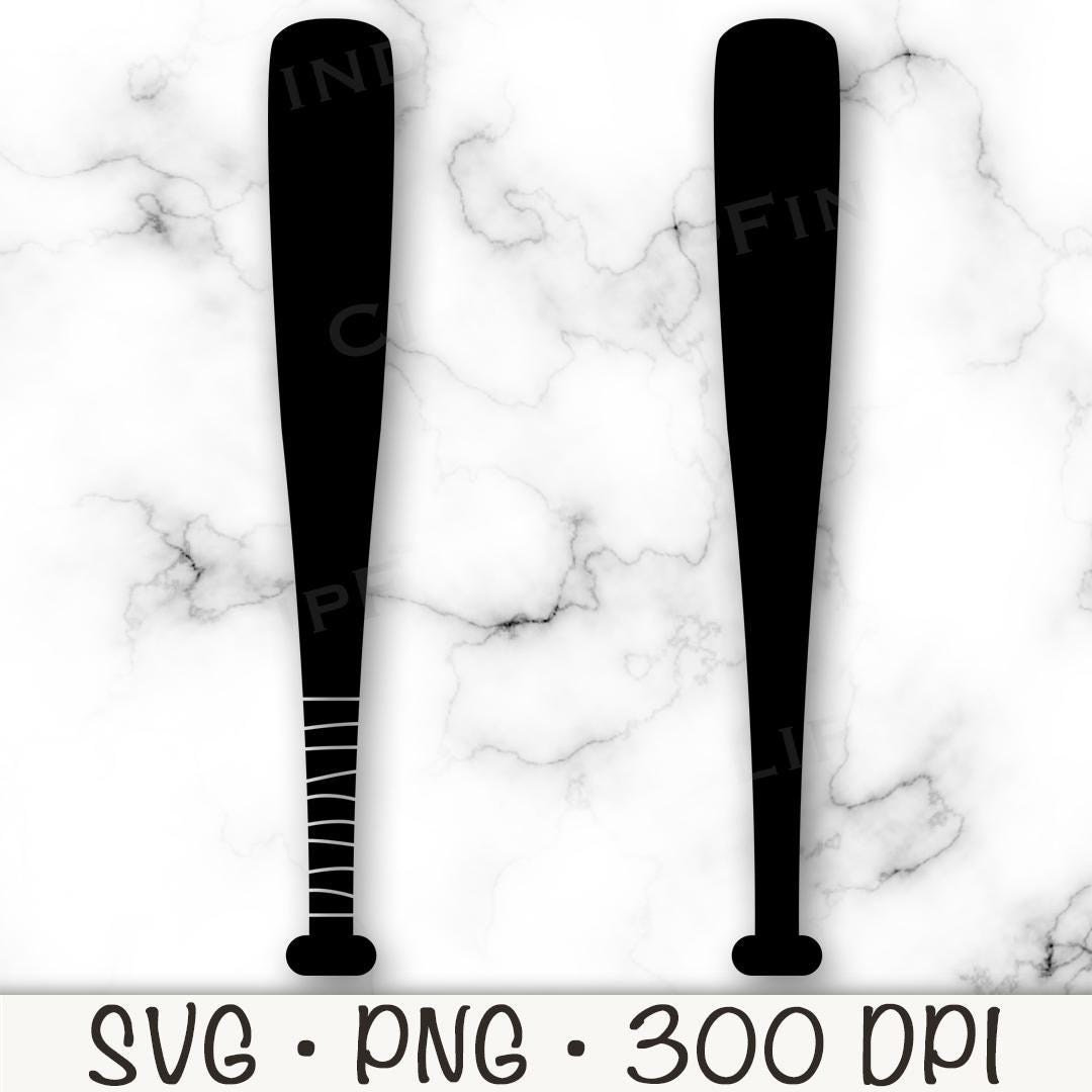 Baseball Bat SVG, Baseball Bat PNG, Baseball Bat Silhouette, Digital ...