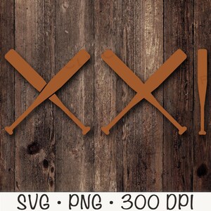 Crossed Baseball Bat SVG, Baseball Bat SVG, Baseball Bat PNG, Baseball ...