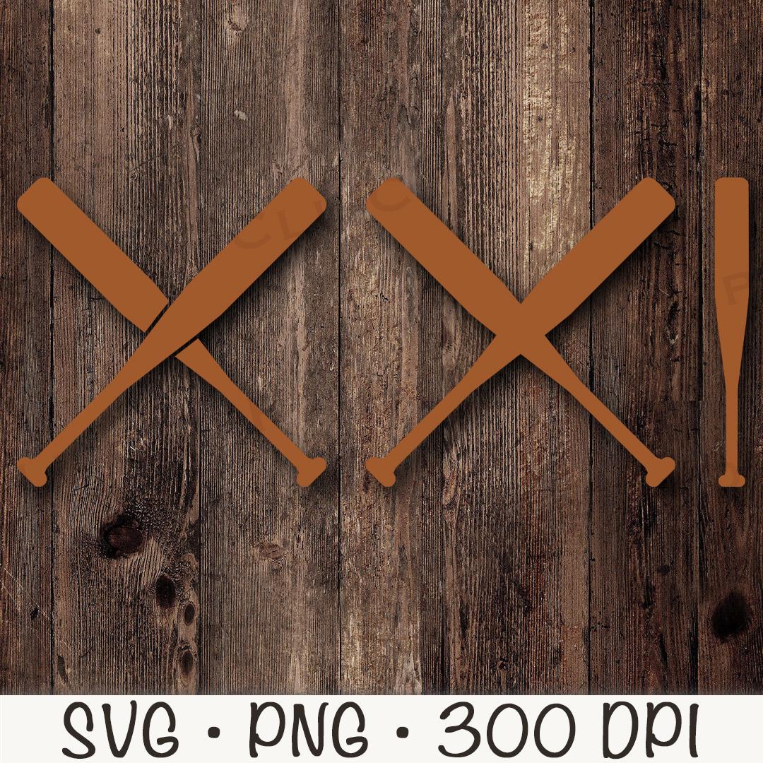 Crossed Baseball Bat SVG, Baseball Bat SVG, Baseball Bat PNG, Baseball ...