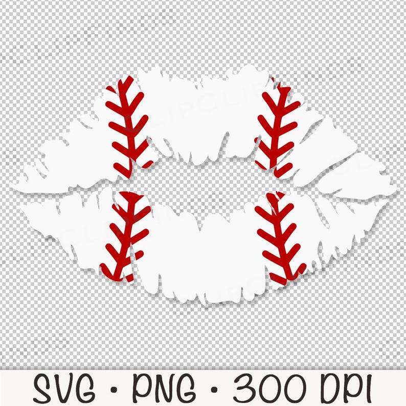 Baseball Lips SVG Vector Cut File, Baseball Kiss PNG, Baseball ...