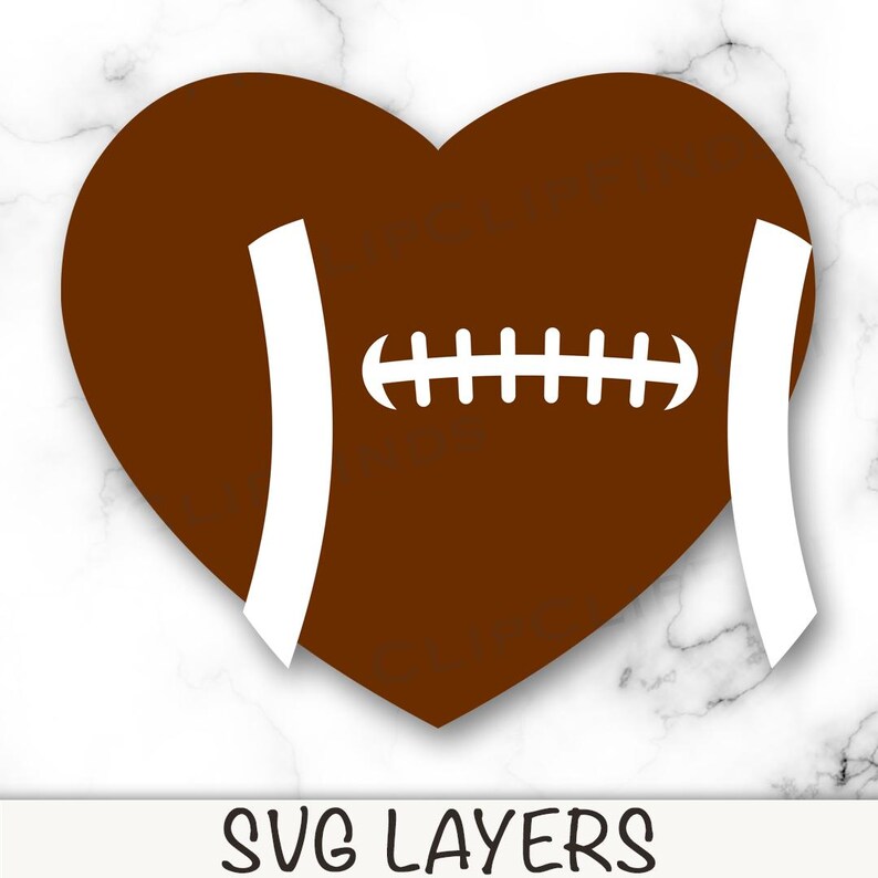 Football Heart SVG, Football Love PNG, Football Heart Sublimation, T ...