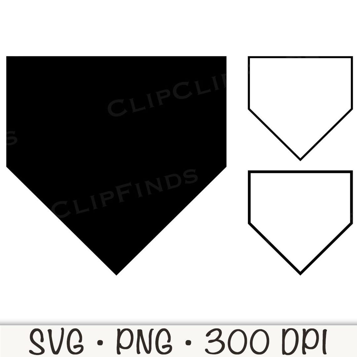 Baseball Home Plate SVG, Home Plate Outline, Vector Cut File and PNG ...