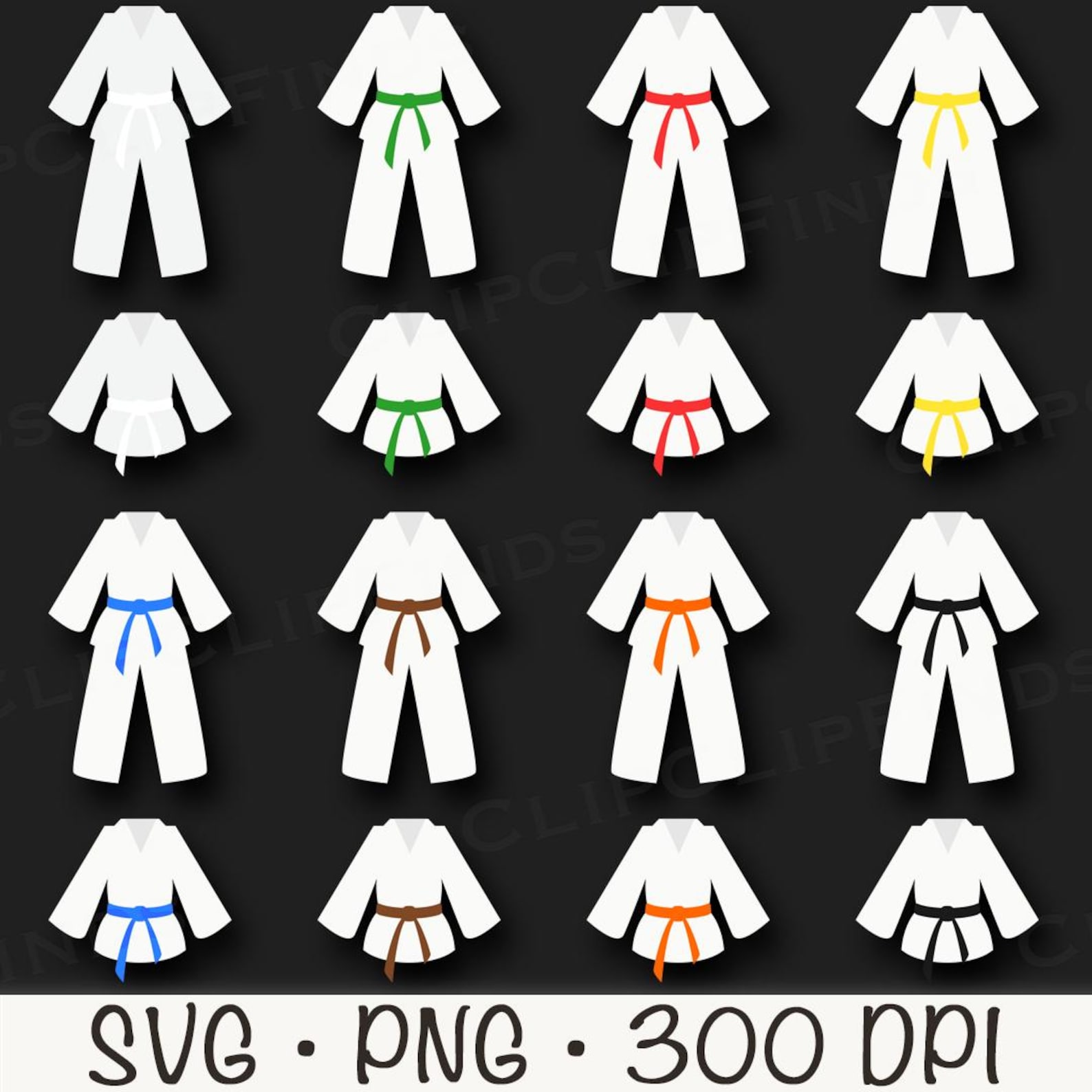 Karate Uniform SVG, Karate Suit PNG, Karate Clipart, Karate Belt ...