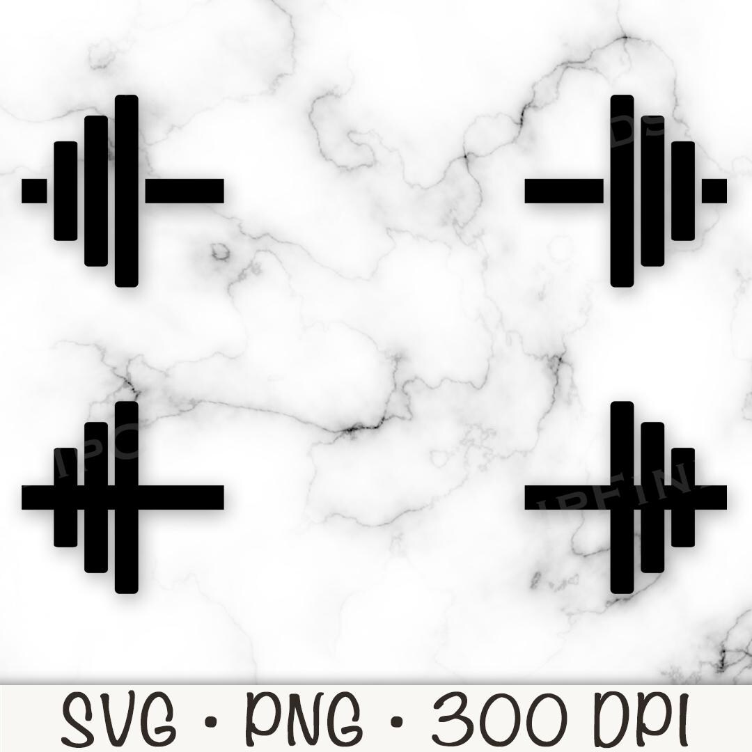 Barbell SVG, Barbell Split Monogram SVG, Barbell PNG, Barbell ...