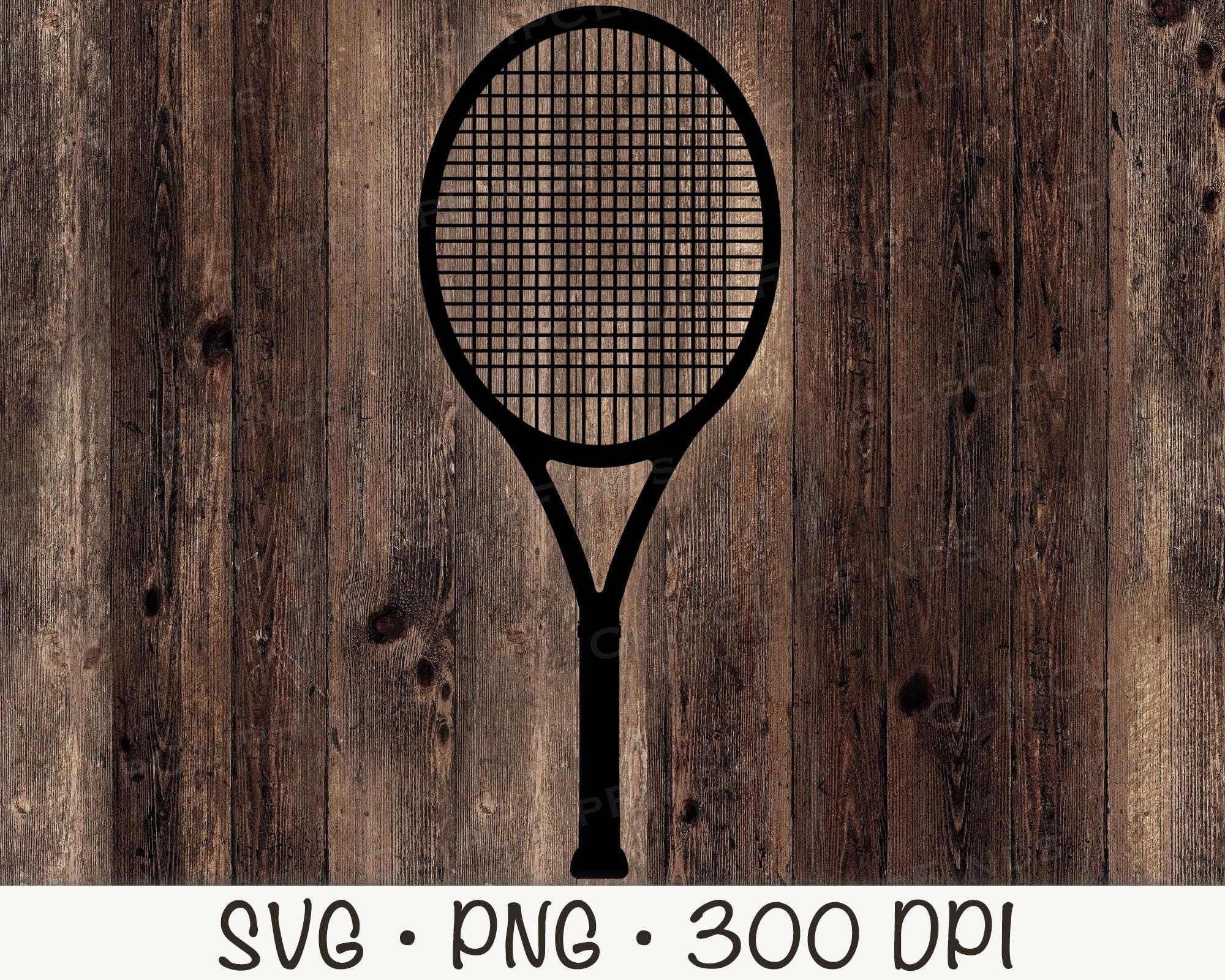Tennis Racket SVG Vector Cut File, PNG Transparent Background, Tennis ...