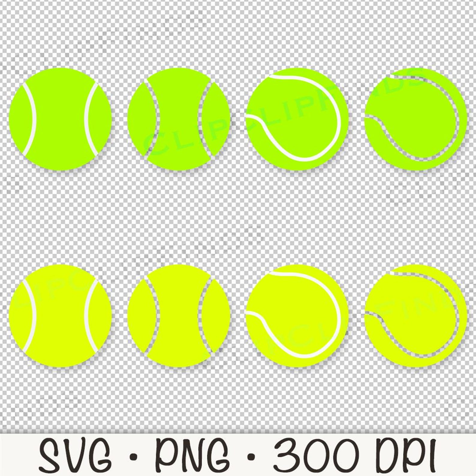 Tennis Ball SVG, Vector Cut File, PNG Transparent Background ...