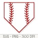 Baseball Home Plate SVG, Home Plate With Lace, Baseball Lace, Baseball ...