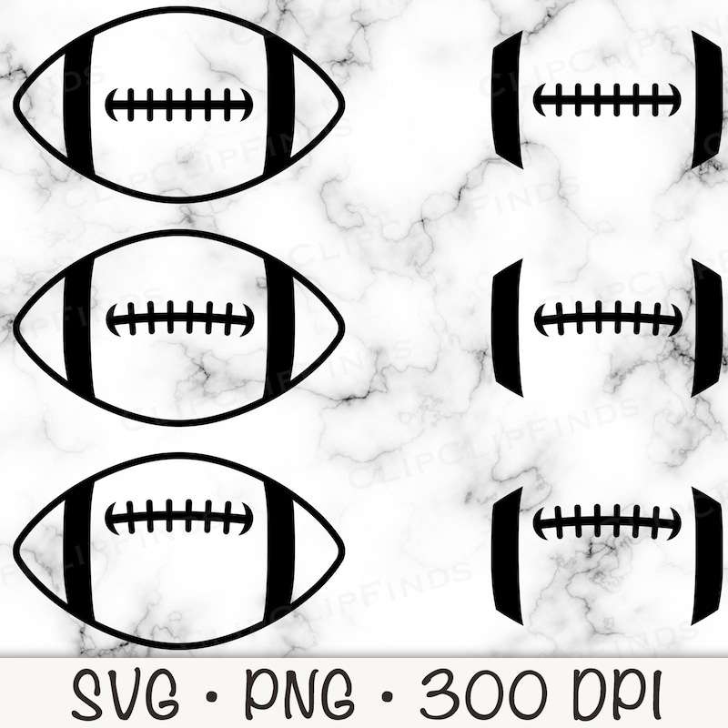 Half Football Svg - Etsy