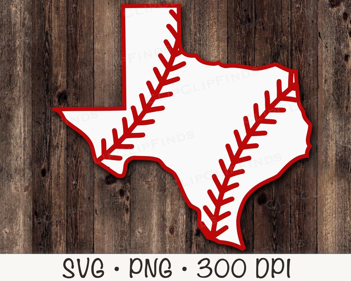 Texas Map Baseball SVG, Texas State, PNG, Sublimation, Instant Digital ...