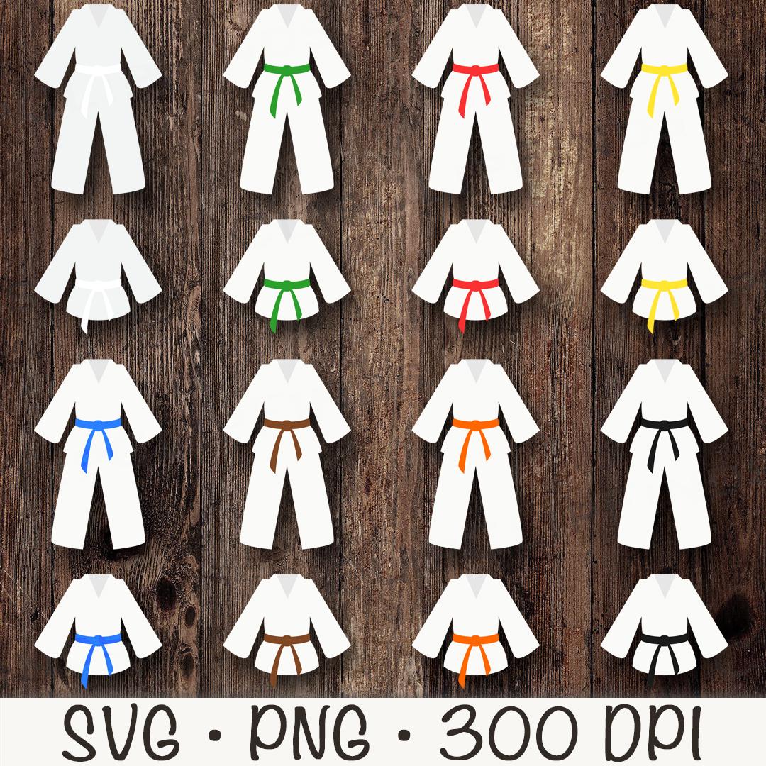 Karate Uniform SVG, Karate Suit PNG, Karate Clipart, Karate Belt ...