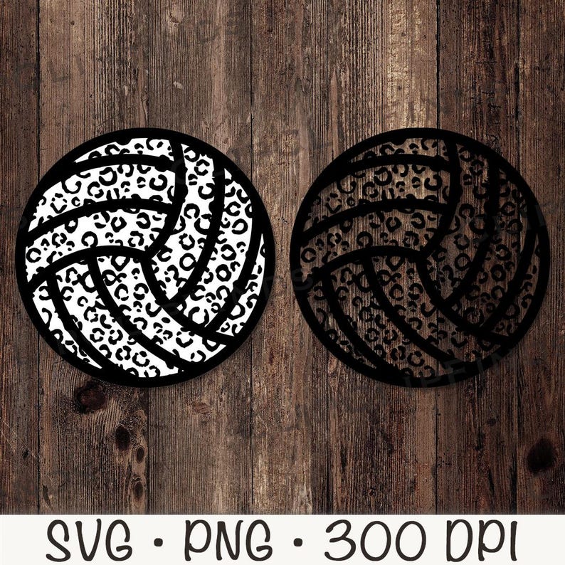 Leopard Volleyball PNG, Cheetah Volleyball SVG, Animal Print Volleyball ...