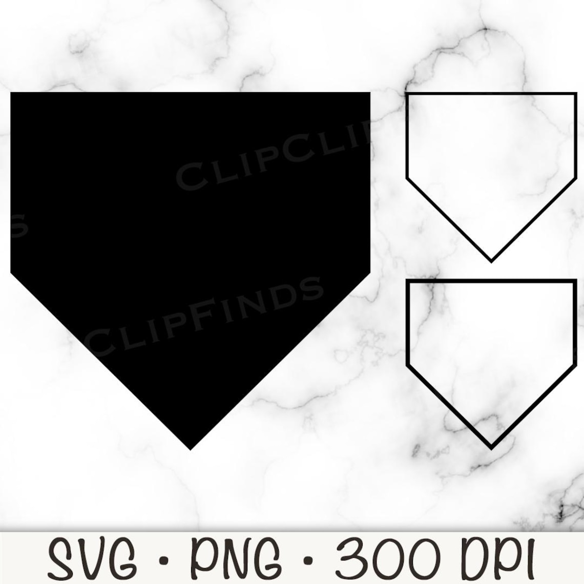 Baseball Home Plate SVG, Home Plate Outline, Vector Cut File and PNG ...