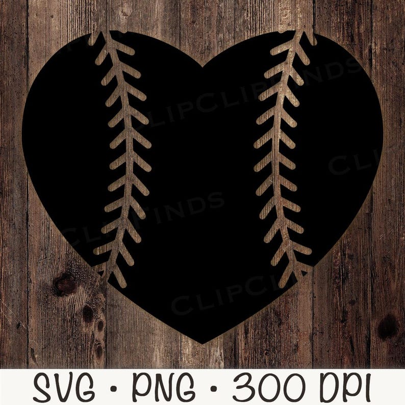 Baseball Heart SVG, Baseball Love PNG, Baseball Lace, Baseball Stitch ...