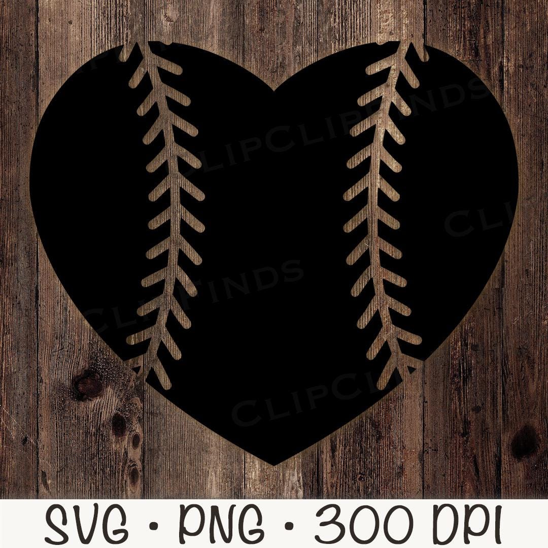 Baseball Heart SVG, Baseball Love PNG, Baseball Lace, Baseball Stitch, Baseball Mom, T-shirt ...