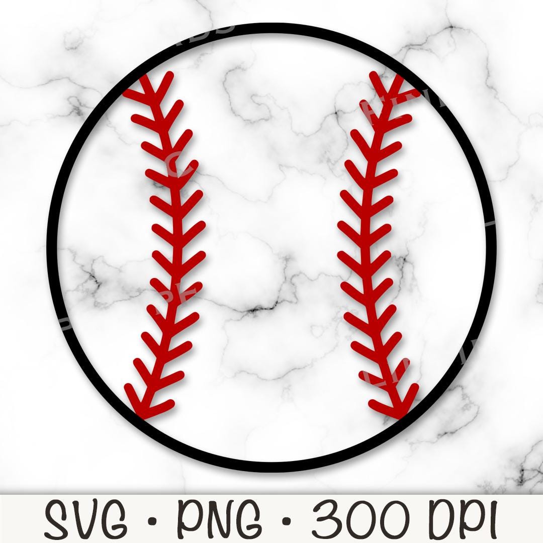 Baseball SVG, Baseball Outline PNG, Baseball Clipart, Sublimation ...