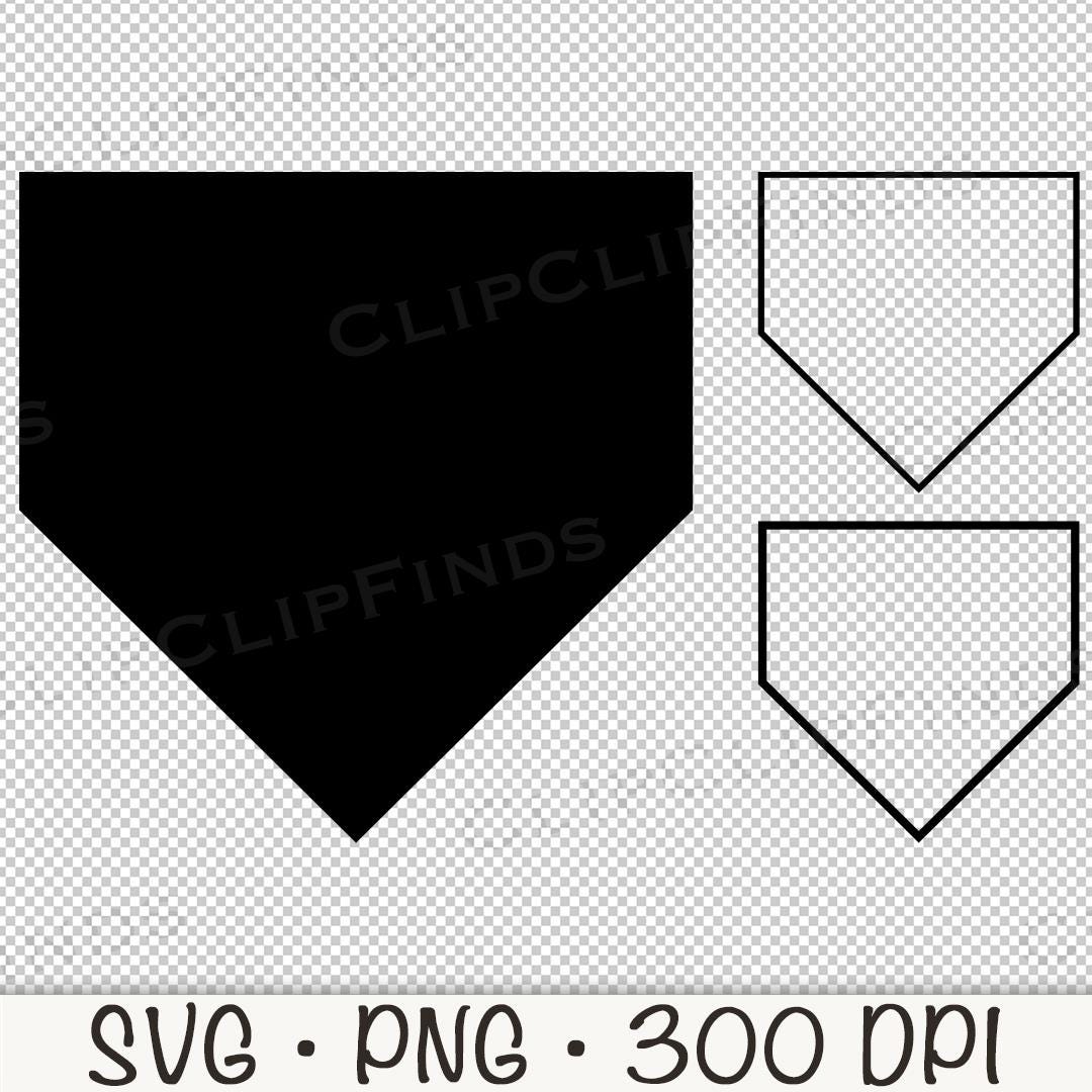 Baseball Home Plate SVG, Home Plate Outline, Vector Cut File and PNG ...
