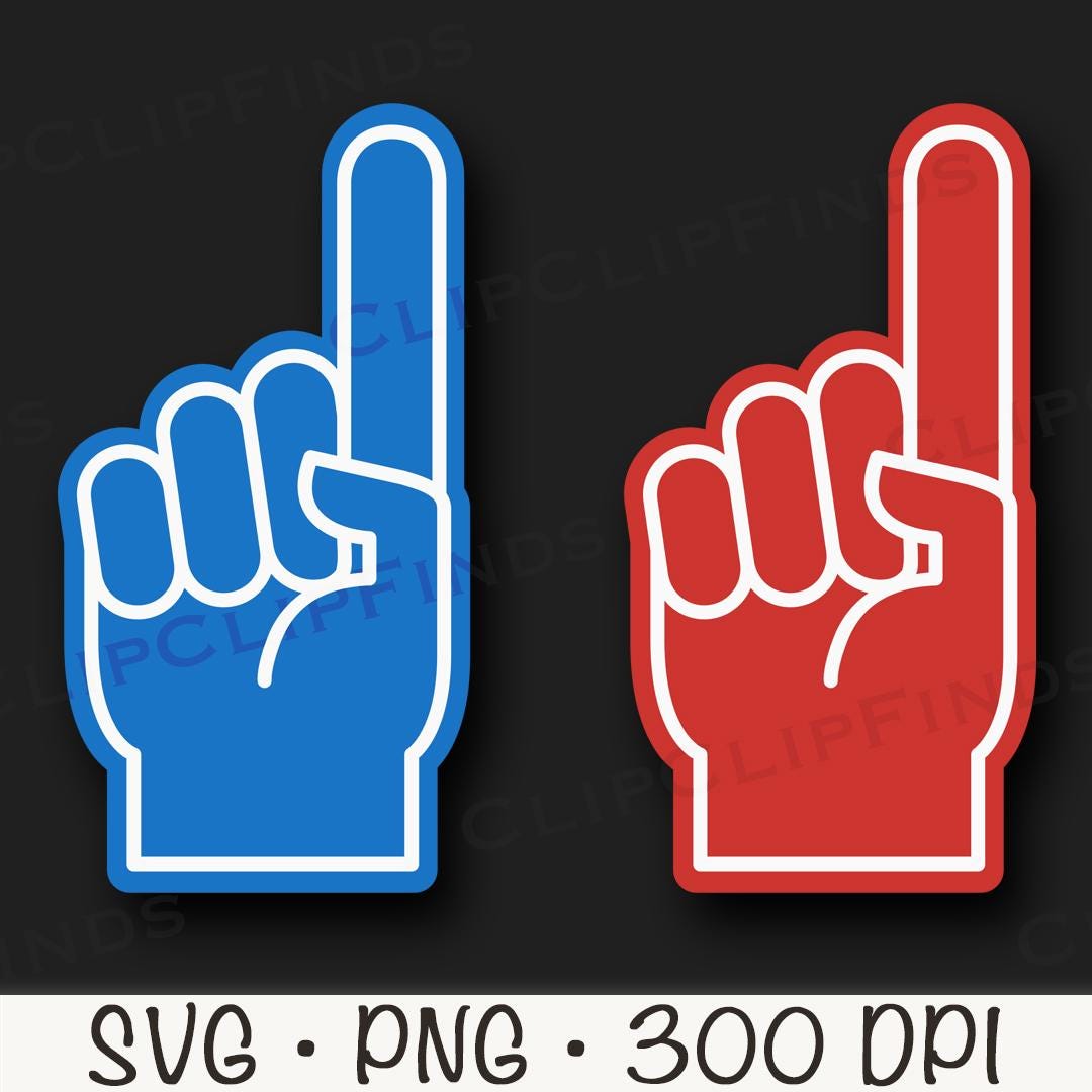 Foam Finger SVG, Foam Finger PNG, Football Clipart, Number One Fan ...