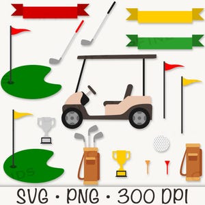 Golf Clipart, Golf Bundle, Golf SVG, Golf PNG, Par-tee, Golf Kart, Golf ...