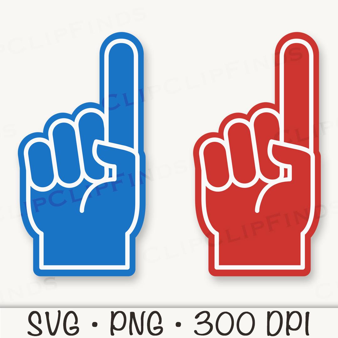 Foam Finger SVG, Foam Finger PNG, Football Clipart, Number One Fan ...